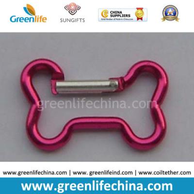 China Popular bone shape fashion carabiner key holder manufacture irrregular shape custom hook for sale