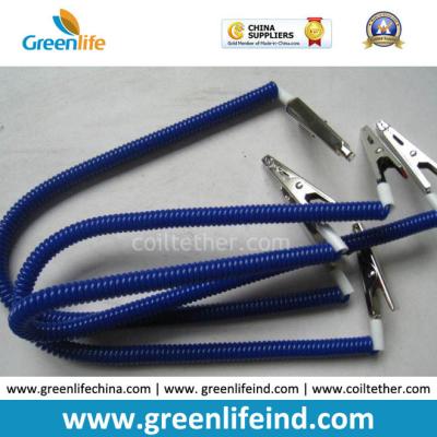 China Security Elastic Napkin Coil Tether Holder Blue Spring Clips for sale
