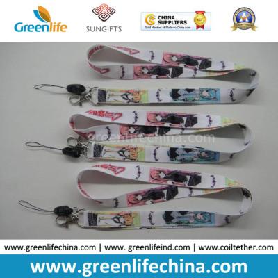 China Dye-sublimated full color lanyard with good quality heat transferred custom printing for sale