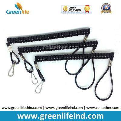 China Plastic Safety Loop Ends Extendable Spiral Coil-Style Key Chains for sale