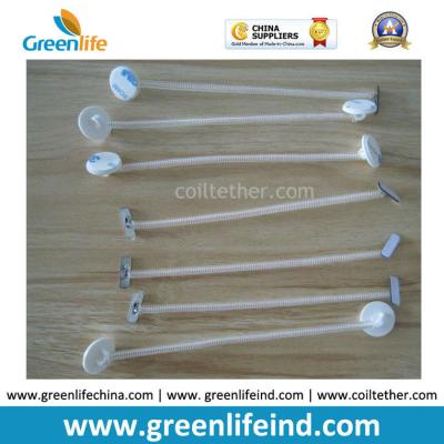 China 20mm Round Plastic Adhesive Holder 2pcs for Attaching Spiral Pulling Safety Coiled Straps for sale