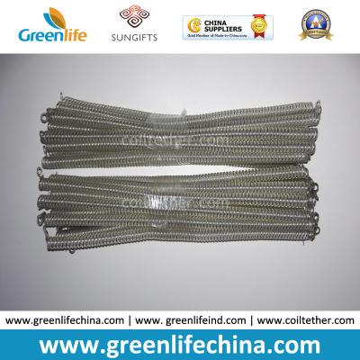 China Fashionable Transparent 0.3wire 2.0cord 20cm Length Coiled Urethane Tether w/Screw Terminal Connectors for sale
