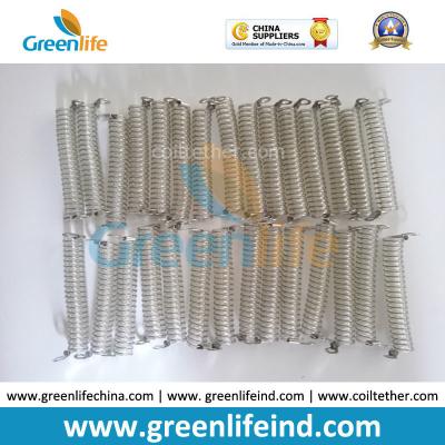 China 50mm Length Transparent Clear Steel Spring Tool Tethers w/2pcs Eyelets 3.2mmDia for sale