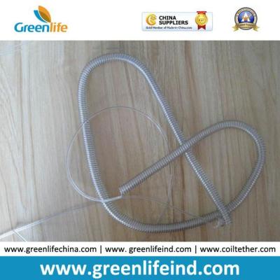 China Steel Wire Spring Coiled Fishing Rod Leash wait for Metal Hooks on Two Ends for sale