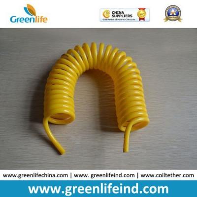 China Solid Yellow Plastic Spring String Coiled Cord w/Big Coil Diametre for sale
