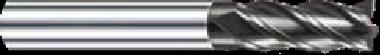 China High Accuracy Flat End Mills 35 Degrees Helix Angle With 90° Corner Design for sale