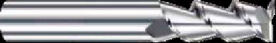 China 2 Flutes Square End Mills TiN Coating With High Speed Steel Material for sale