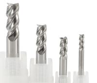 China Carbide 3 Flute End Mill Aluminum Long Lifespan With High Helix Angles for sale