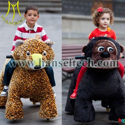 China Hansel Guangzhou popular kids entertainment rides toy riding plush animal rides for sale