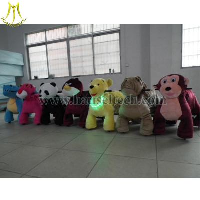 China Hansel plush motorized animals kid plush toy bike ride on motorized animals for Mall for sale