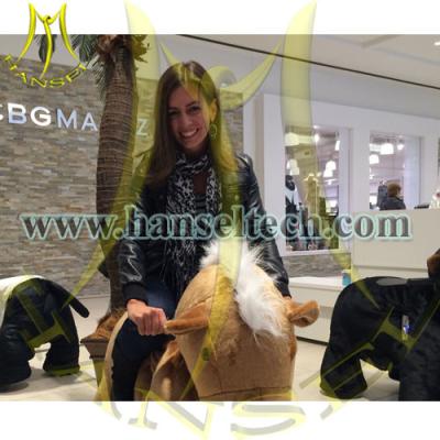 China Hansel Best seller Motorized Plush Riding Animals Stuffed Animals With Battery Coin Toys for sale