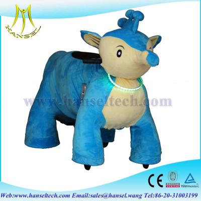 China Hansel Guangdong Animal Ride Scooters Stuffed Animals Plush Wheels Mall Ride On Toys for sale