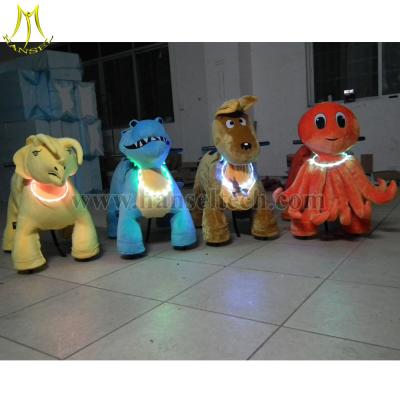 China Hansel 2016 high quality motorized plush riding animals chrismas cartoon zoo animal toy rides for sale