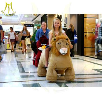 China Hansel amusement park funfair coin operated plush electric ride zippy pets for sale