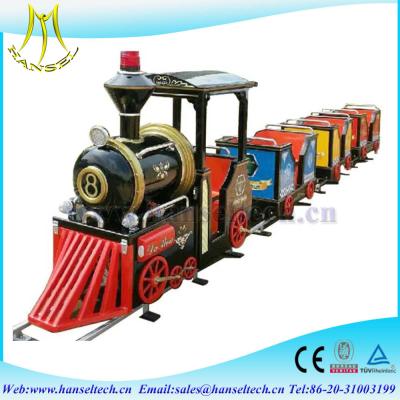 China Hansel 2017 hot selling kids amusement park rides indoor and outdoor train rides for sale