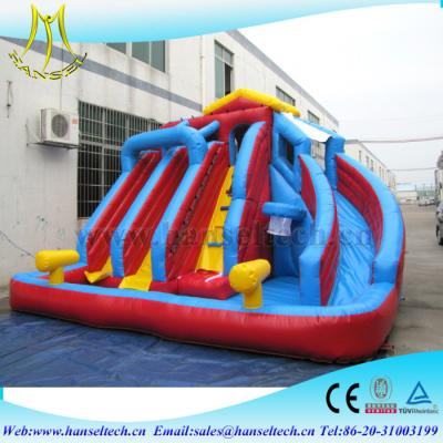 China Hansel hot selling children entertainment soft play area with inflatable water slide for sale