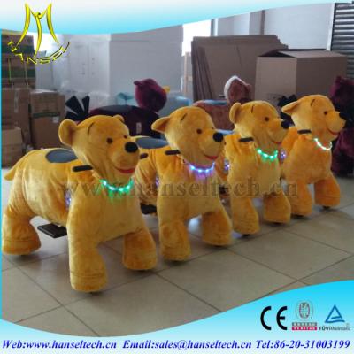 China Hansel the latest designed battery  coin operated  musement park game equipment park ride on cow toy for sale