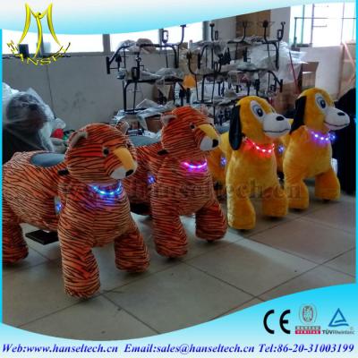 China Hansel best selling battery coin operation game amusement park children moving stuffed animal scooter ride electric for sale