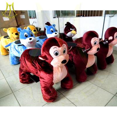 China Hansel funfair battery coin operated amusement park luxury electric toy playground equipment kids animal scooter rides for sale