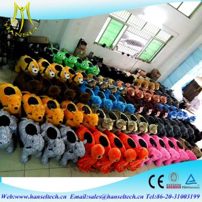 China Hanse  fiberglass car for kids riding animals 4 wheels bikes cow electric motorized scooter with battery and Mp3 for sale