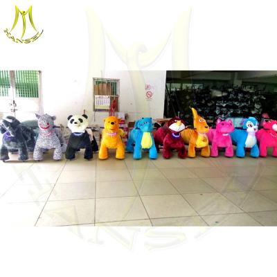 China Hansel coin operated boxing machine kiddie rides entertainment play equipment electronic hot sale factory animal scooter for sale
