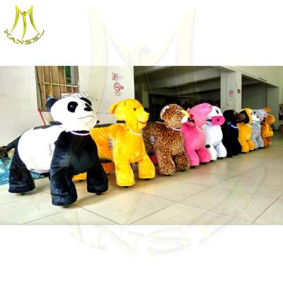 China Hansel hot sale battery childrens rides on toys amusenment park moving carousel rides for sale electric animal scooter for sale