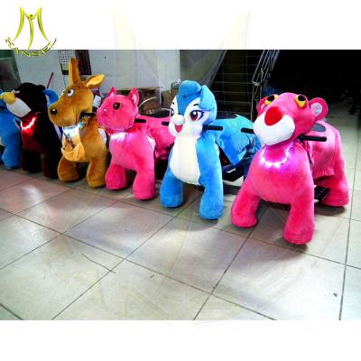 China Hansel  kids playground equipment helicopter zippy animal scooter rides animal kiddy rides ride on horse toy pony for sale