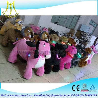 China Hansel coin operated game machine arcade rides child game amusement park moving electric power wheels ride on kids car for sale