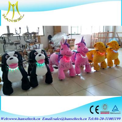 China Hansel battery cheap arcade game chilren's game animal scooter rides for kids outdoor playground moving electric toys for sale
