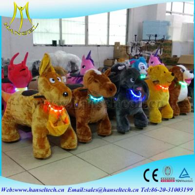 China Hansel names of indoor games coin's games playing items for kids coin operated  ride on animal toy animal riding for sale