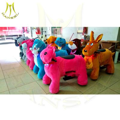 China Hansel coin operated kiddie ride for sale game machine token kids amusement park moving motorized animals for sale for sale