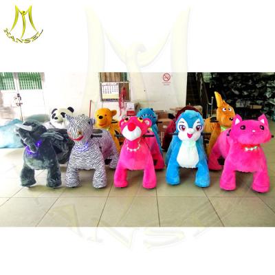 China Hansel entertainement machine playing items for kids kids toy rider coin animal moving plush motorized animals for sale