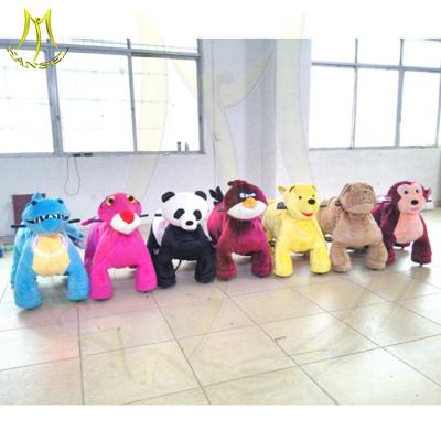 China Hansel wholesale battery operated playground equipment for children indoor games moving coin operated walking animal for sale