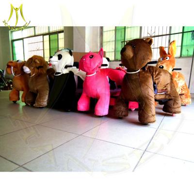 China Hansel battery coin operated  electric riding animal 4 wheels bikes children moving ride indoor amusement park equipment for sale