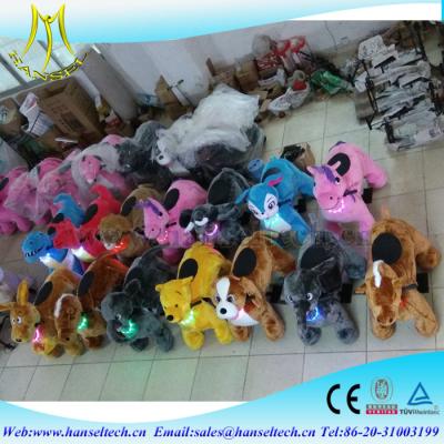 China Hansel kiddie rides machine amusement park toy cars moving rides for sales animal scooter ride coin for shopping mall for sale