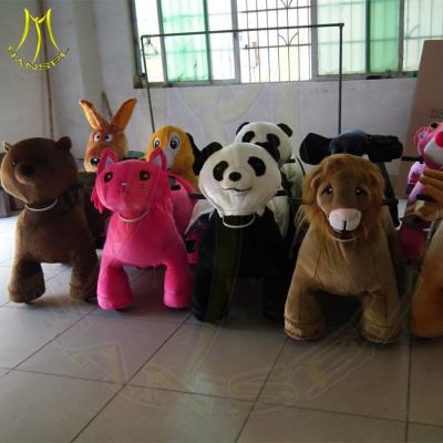 China Hansel battery animal scooter rides mechanical horses for children kiddie train ride game machine center moving rides for sale