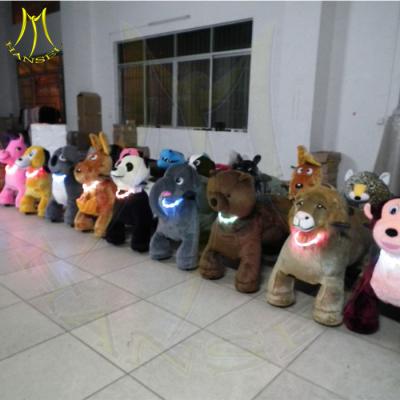 China Hansel plush toy on animaks rides for sales electric riding animals playground equipment rocking mechanical animals for sale