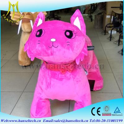 China Hansel stuffed animal unicorn on wheels coin operate game machine kids amusement rides animal electric montable for sale