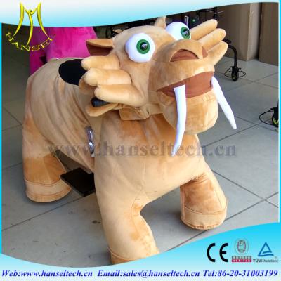 China Hansel animales montables ride on animal toy animal robot for sale kids amusement park electric elephant plush ride for sale