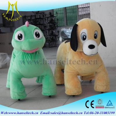 China Hansel safari animal motorized ride indoor amusement park equipment electric stuffed animals adults can ride theme park for sale