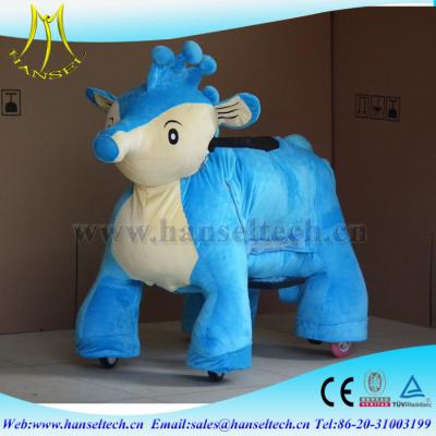 China Hansel electric animal scooter ride children electric swing machine amusment park games equipment ride on furry animal for sale
