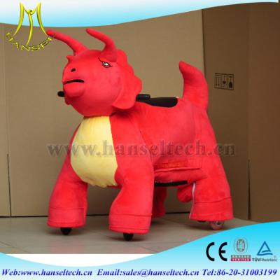 China Hansel coin operated rocking machine park ride wholesale amusement electrical toy animal riding electric rideable animal for sale