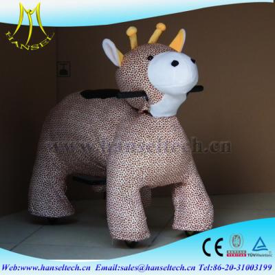 China Hansel playground equipment rocking parts kiddy rider 4 wheel kid ride electric animal scooter games for kids under 3 for sale