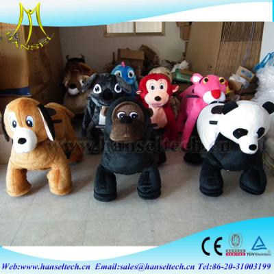 China Hansel battery operated zoo animal toys walking dinosaur ride electrical animal toy car used amusement rides for kids for sale
