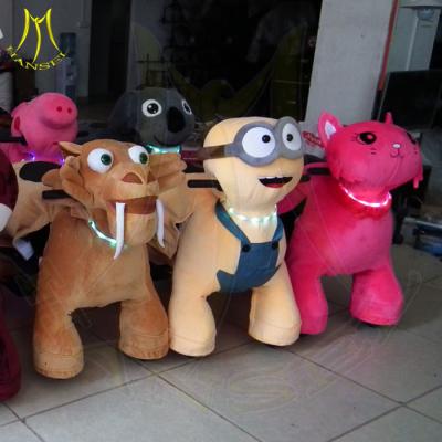 China Hansel children indoor rides games machine ride on furry animal amusement park equipment rides unicorn ride on car for sale