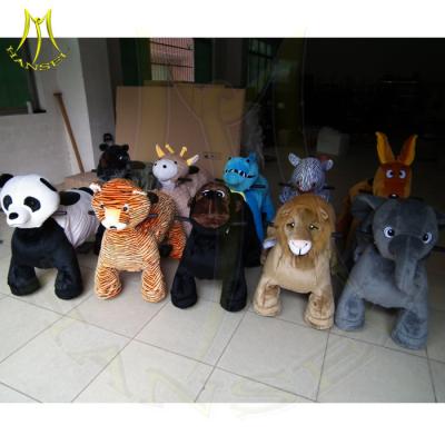 China Hansel stuffed animal electric ride electric rideable animal soft animal electric rides cars funfair ride plush motorizd for sale