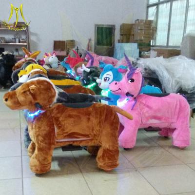 China Hansel coin operated mechanism electric dog walking machine moving horse toys for kids electric motor go kart for sale