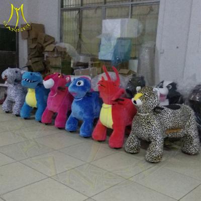 China Hansel coin operated horse ride stuffed animal unicorn on wheels kids 4 wheel animal bikes kiddie ride small train for sale