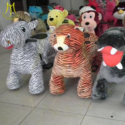 China Hansel  amusement park equipment mechanical walking animal bike electric power wheels ride on kids car baby horse rider for sale
