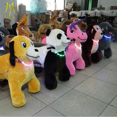 China Hansel 4 wheel kid ride electric animal scooter electronic baby swing moving animals battery operated plush animals for sale